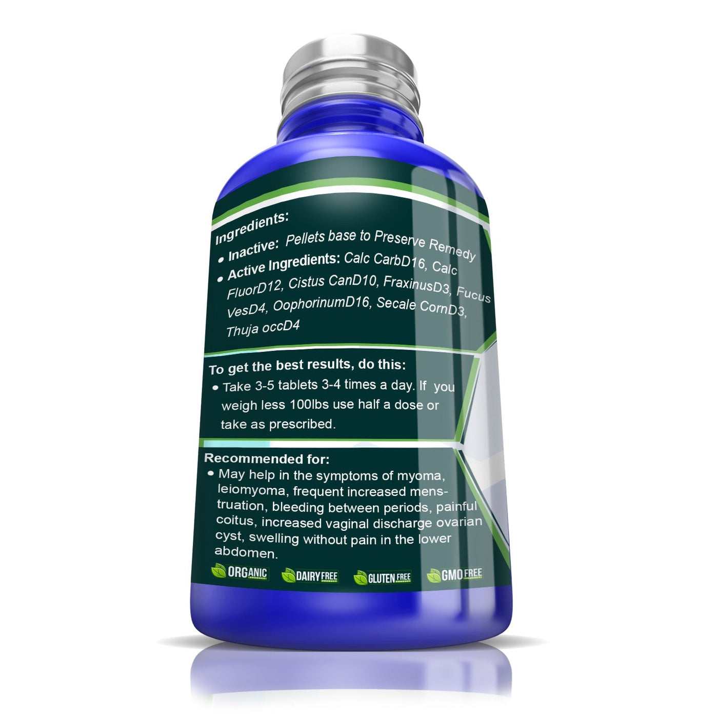 Natural Fibroid Shrink And Ovarian Cysts Remedy Bm36 Pellets